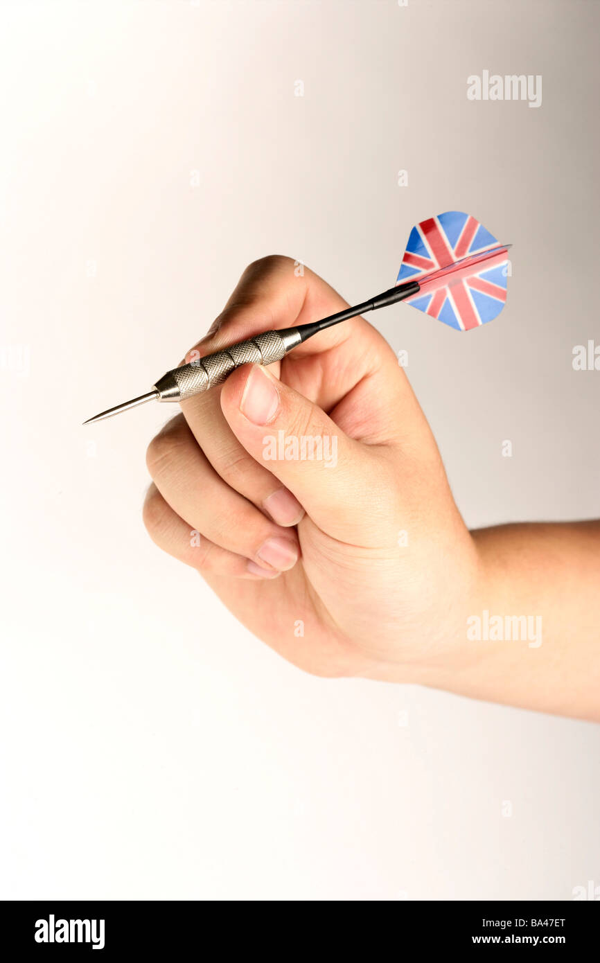 Young man holding dart hi-res stock photography and images - Alamy
