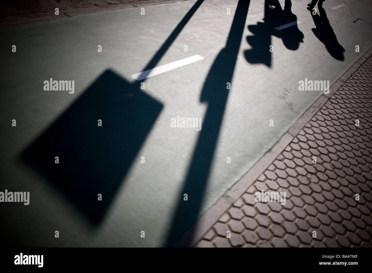 Shadows on the pavement town of Seville autonomous community of ...
