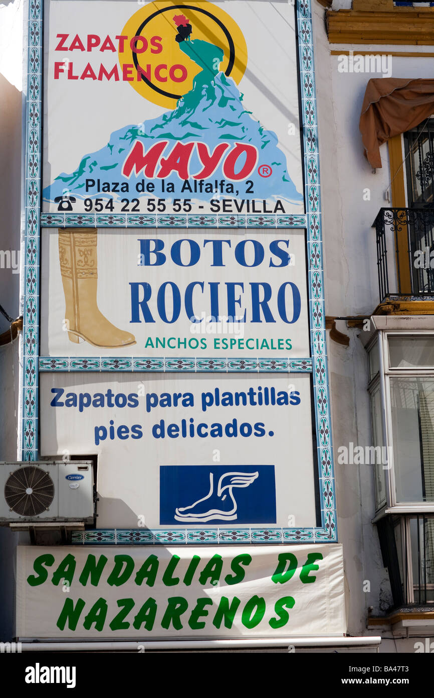 Shoe ads town of Seville autonomous community of Andalusia southern ...