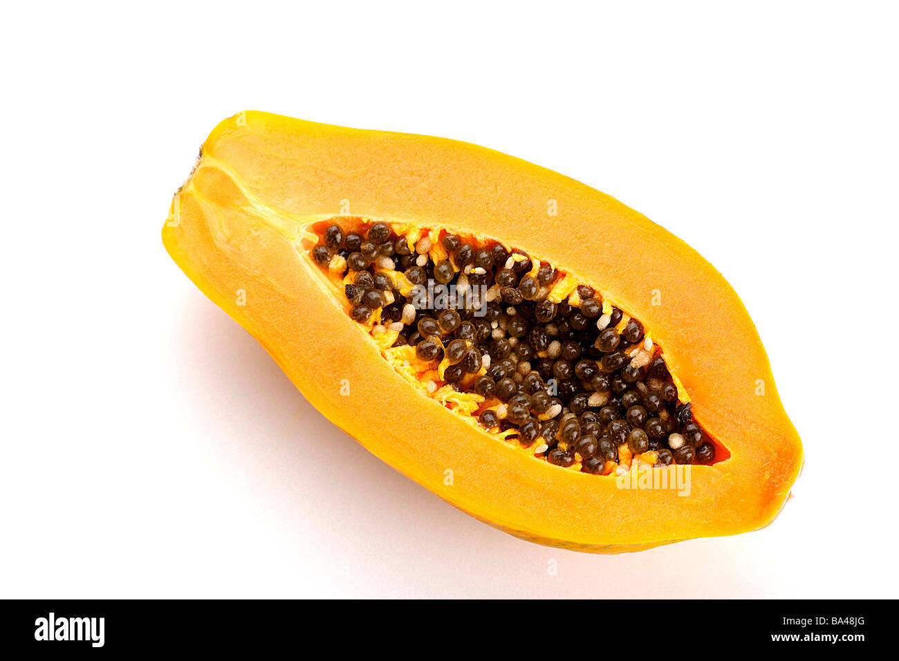 Papaya cross section Stock Photo - Alamy
