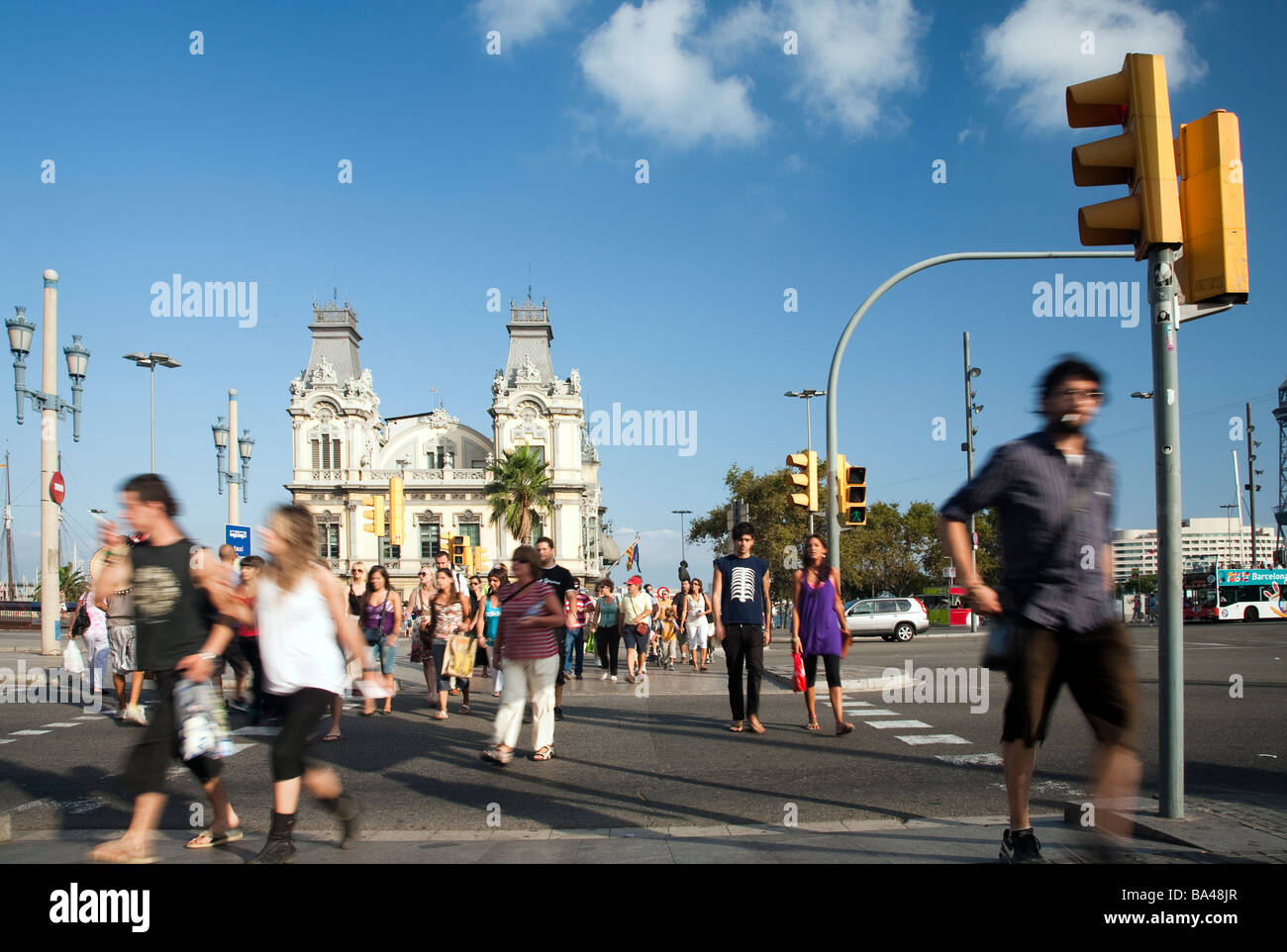 Customs building at Barcelona seaport town of Barcelona autonomous ...
