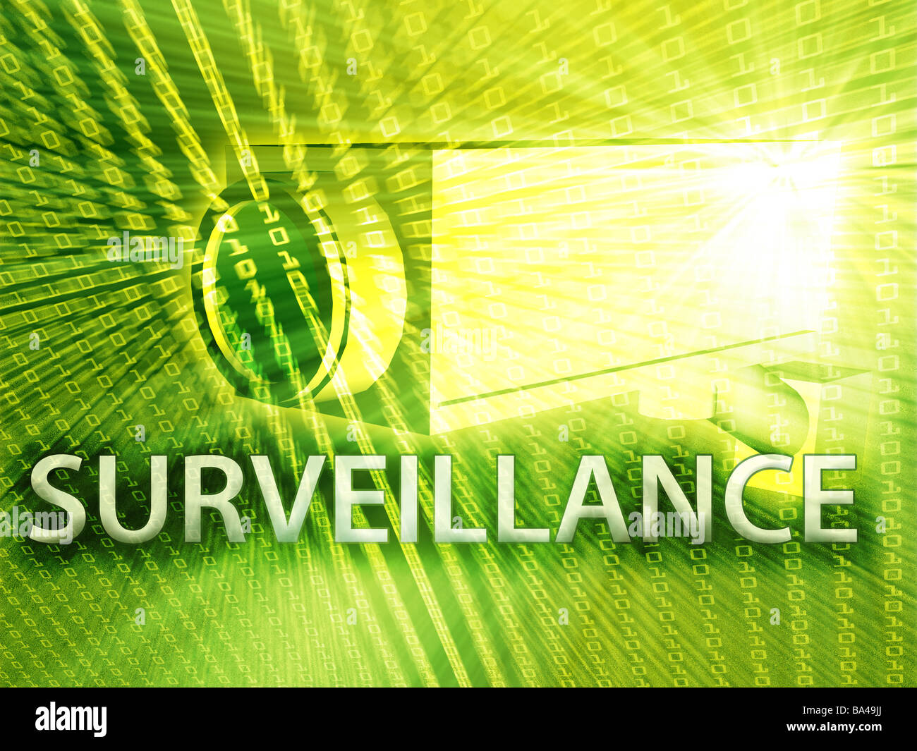 Security video camera digital surveillance equipment illustration Stock ...