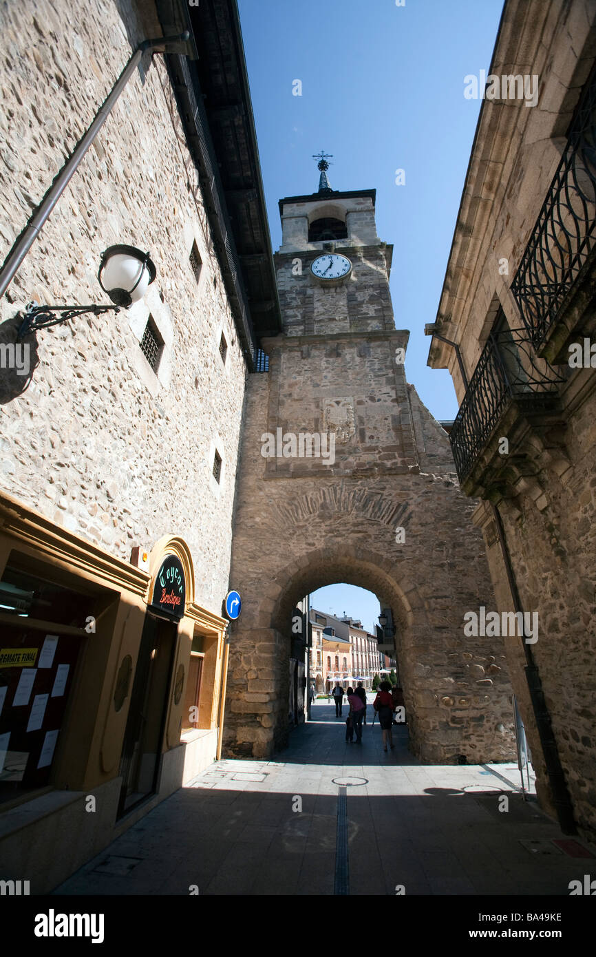 Clock Tower town of Ponferrada El Bierzo region province of Leon ...
