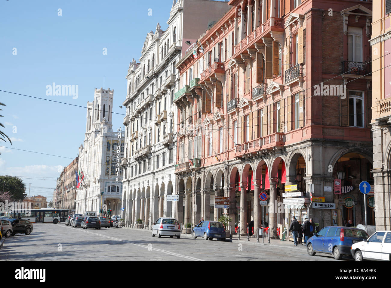 Via Roma, Cagliari, Sardinia, Italy Stock Photo - Alamy