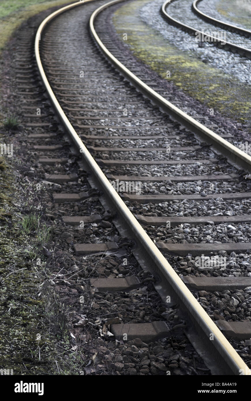 Bent rail tracks hi-res stock photography and images - Alamy