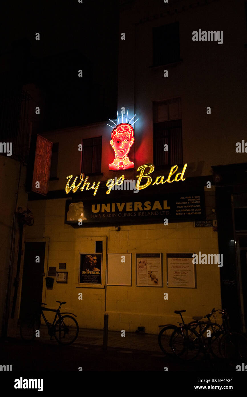 Neon ad Dublin Ireland Stock Photo - Alamy