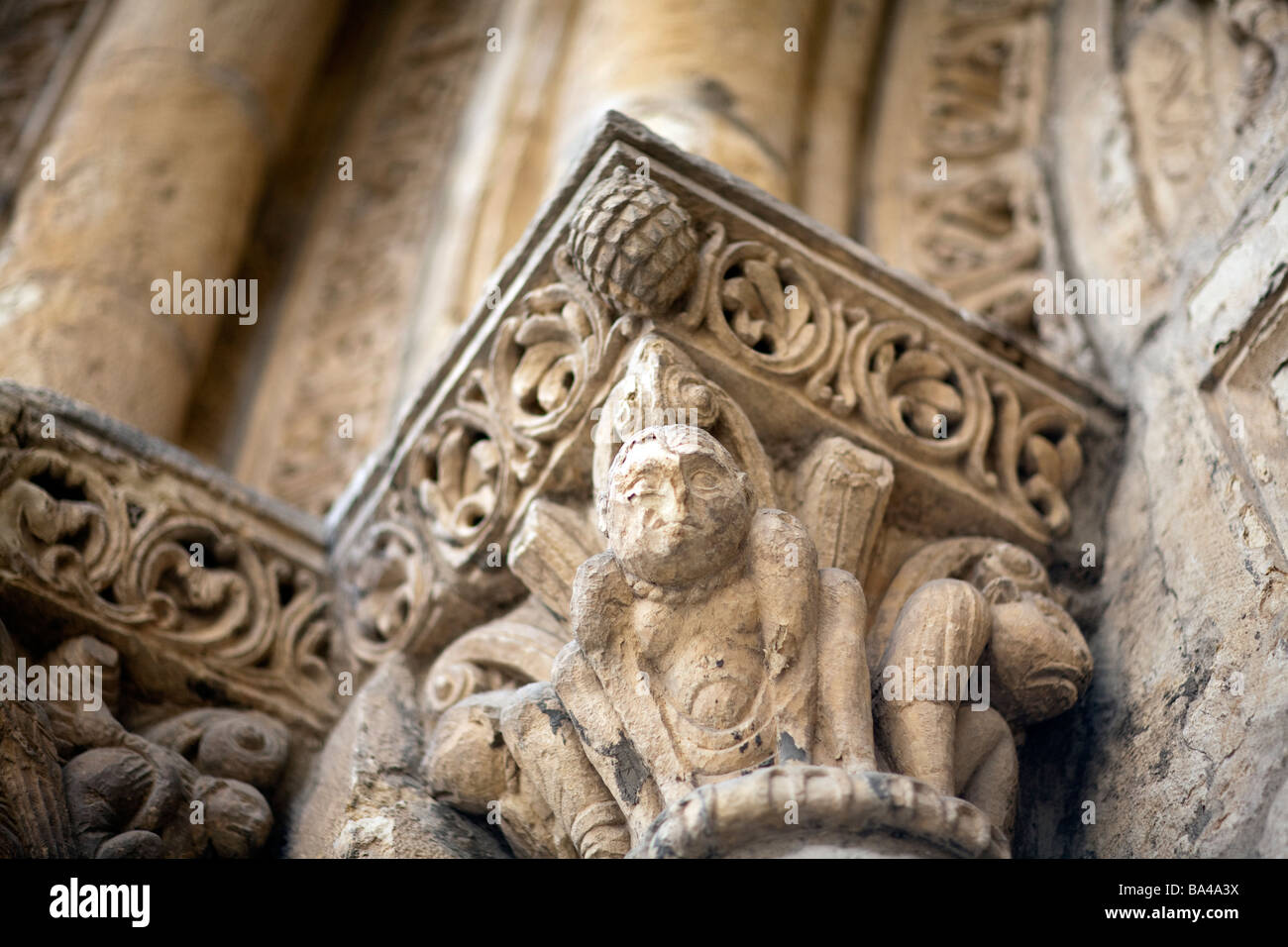 Romanesque capitals San Isidoro basilica town of Leon autonomous ...