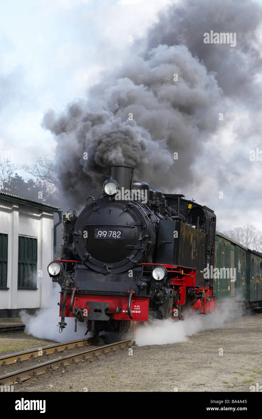 Railroad steam-loco steam steam-cloud steam heavens freight cars ...