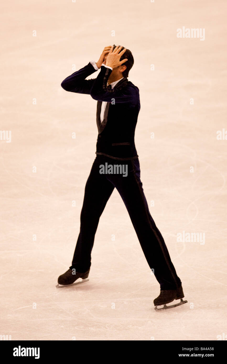 Evan Lysacek USA competing in the Men Free at the 2009 World Figure ...