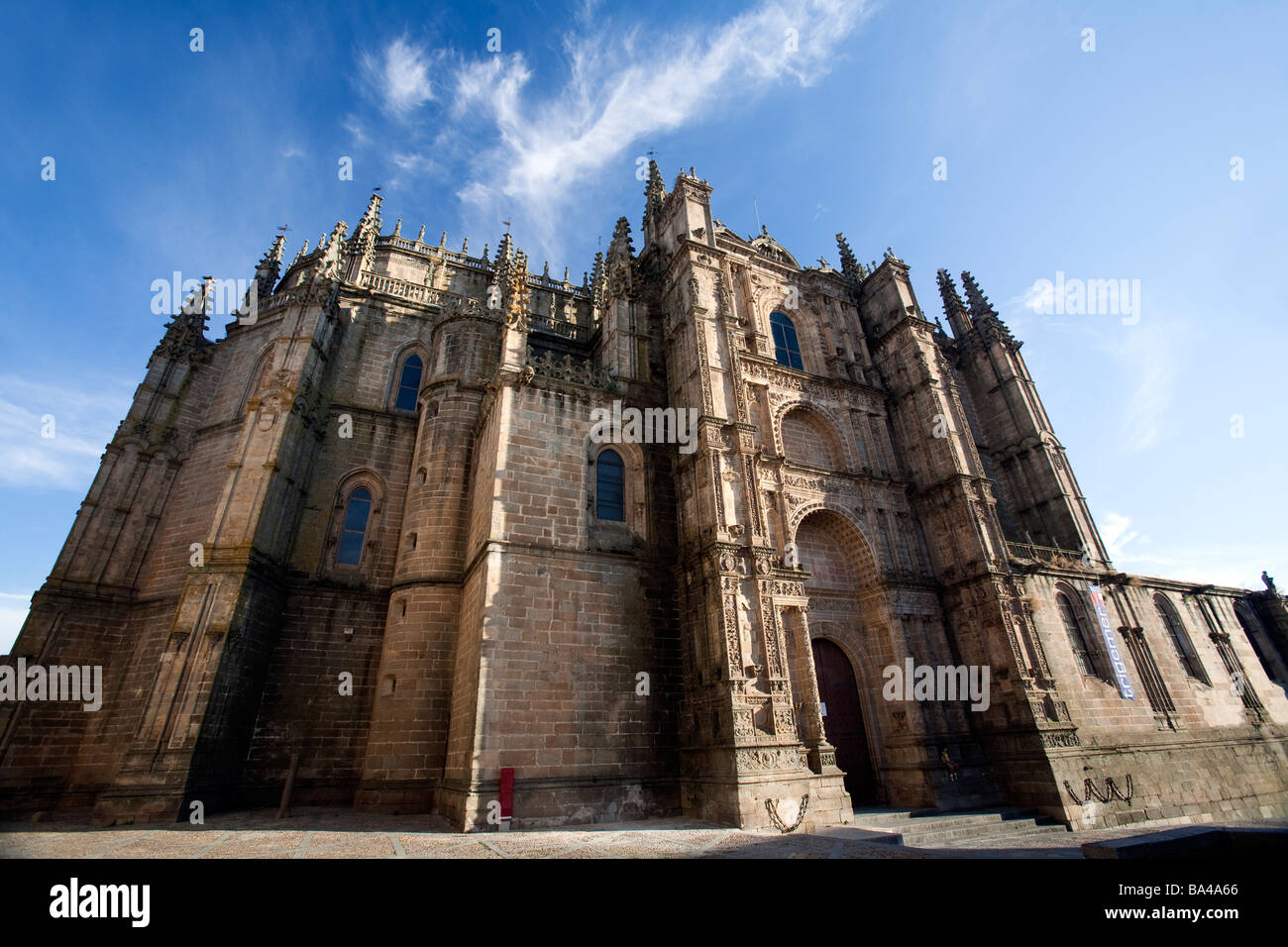 Plateresque facade of the New Cathedral town of Plasencia province of ...