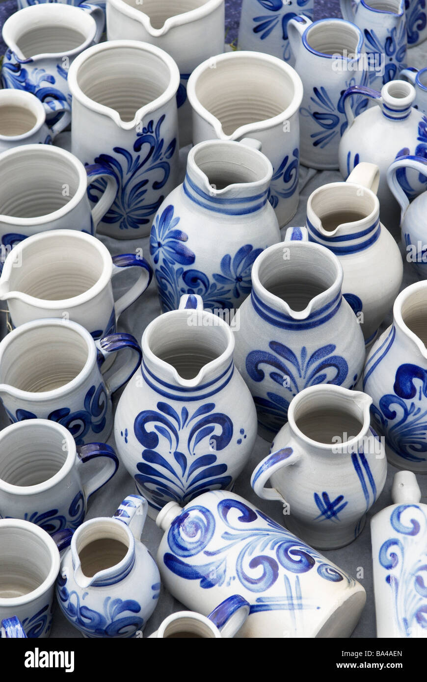 Earthenware paints jugs flax-market Krefeld castle Linn North Rhine ...