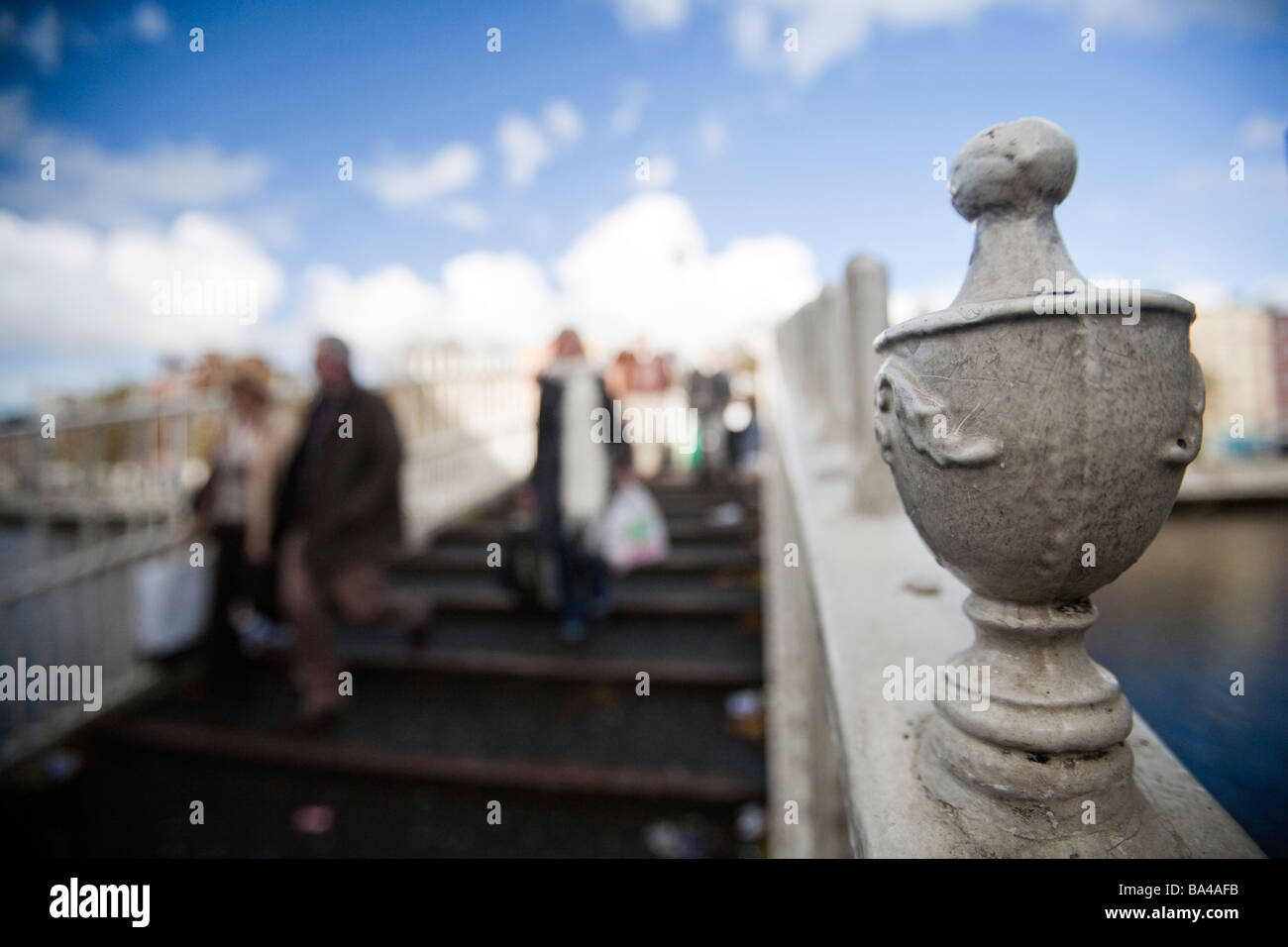 Ha Penny Bridge Half Penny Bridge detail Dublin Ireland Stock Photo - Alamy