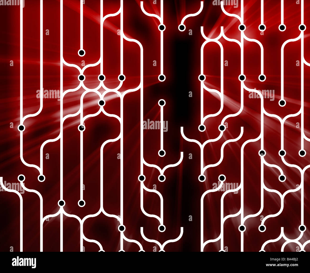 Abstract wallpaper illustration of electronic circuitry patterns Stock ...