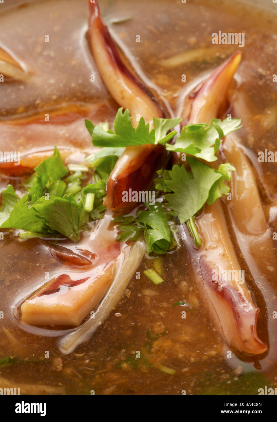 Bowl of squid thick soup Stock Photo - Alamy