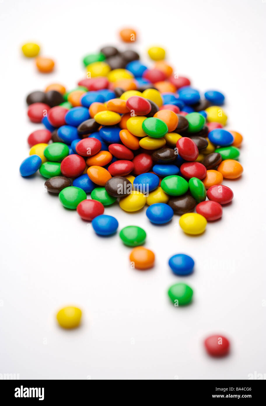 Multi coloured chocolate candies Stock Photo - Alamy