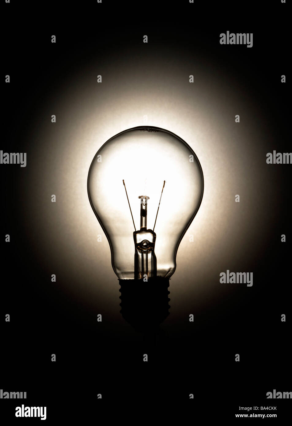 A lit light bulb Stock Photo - Alamy