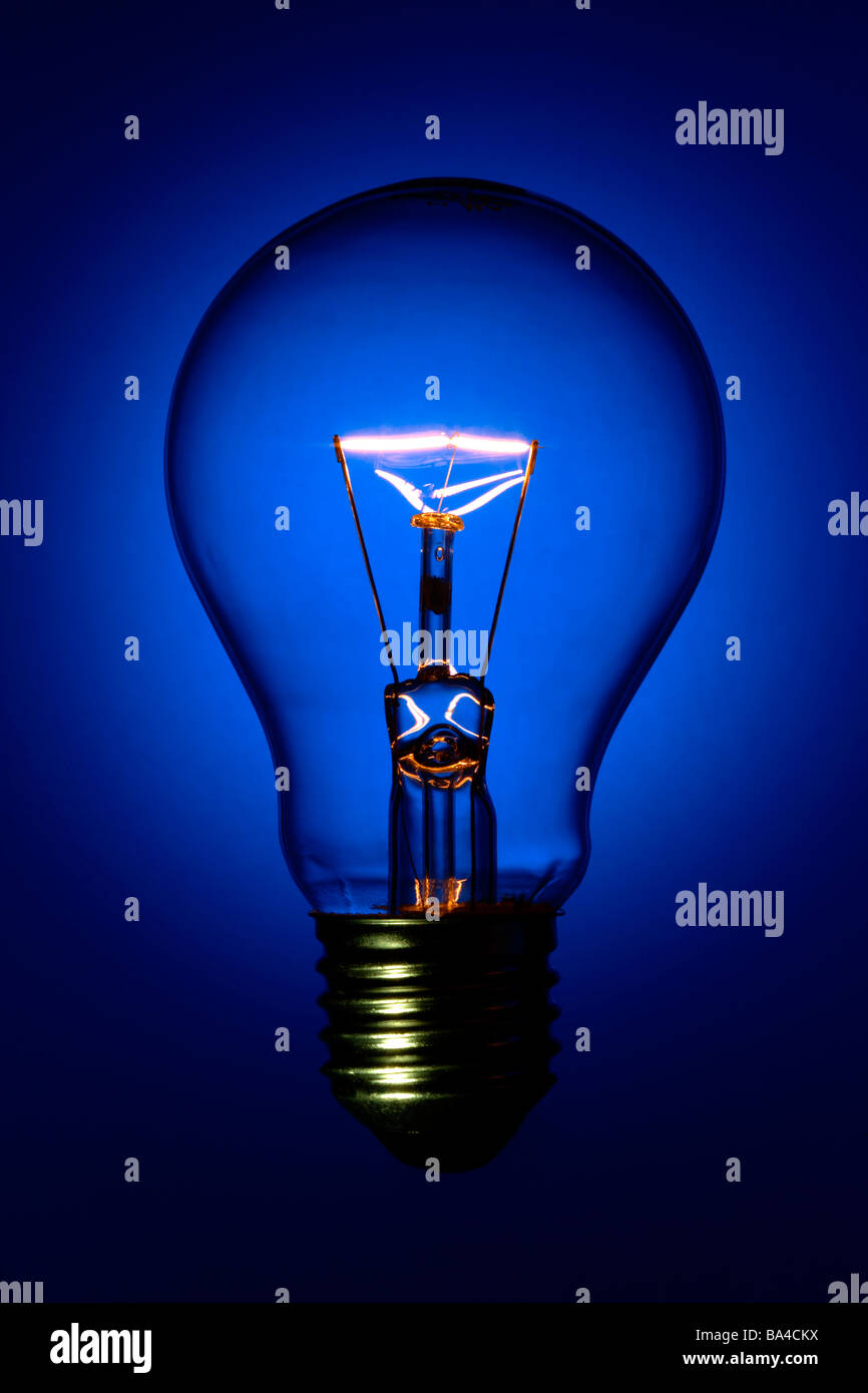 A lit light bulb Stock Photo - Alamy