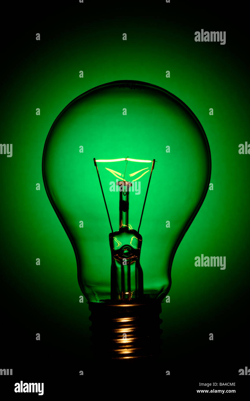 A lit light bulb Stock Photo - Alamy