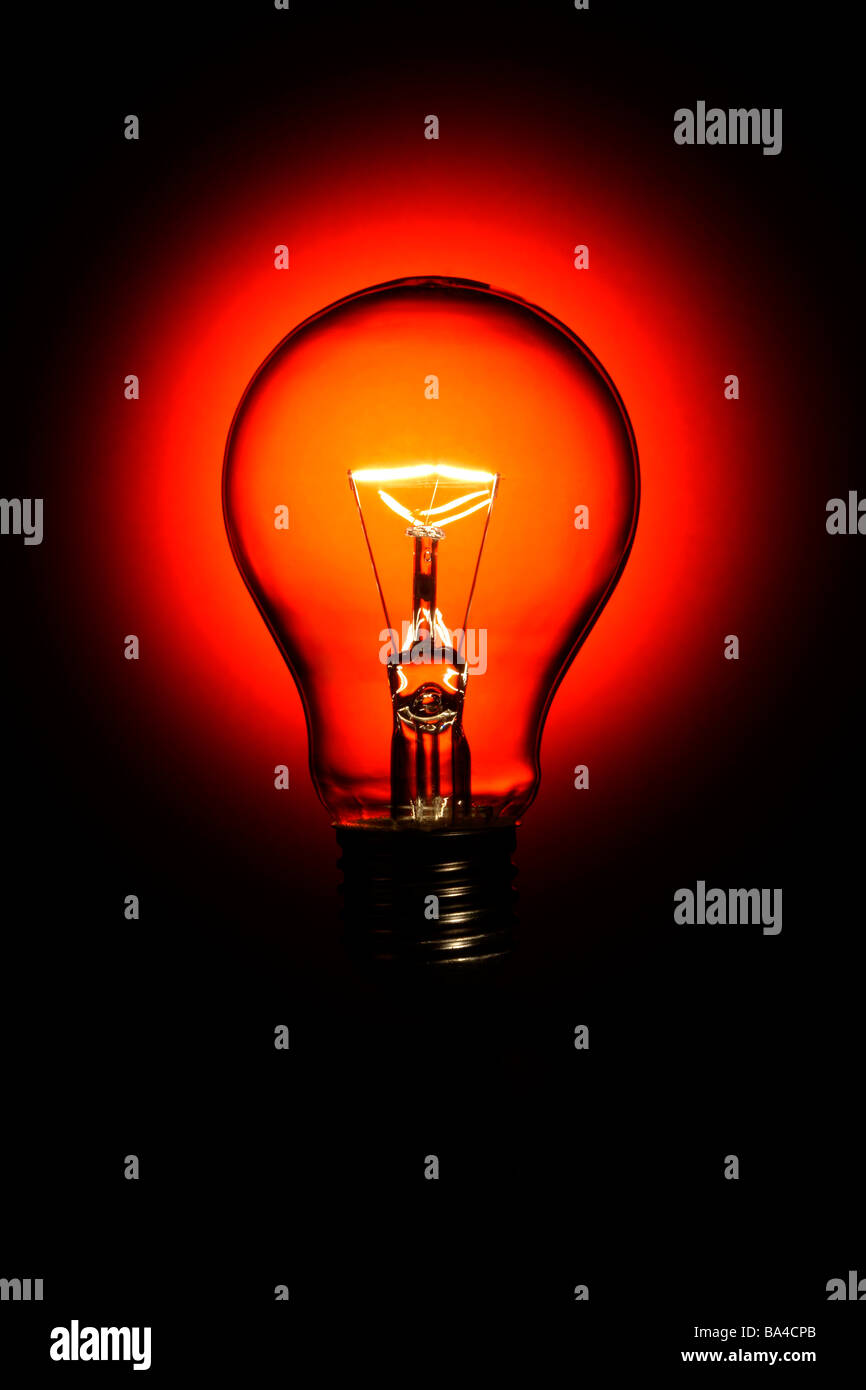 A lit light bulb Stock Photo - Alamy