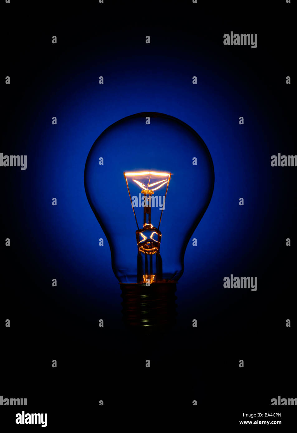 A lit light bulb Stock Photo - Alamy
