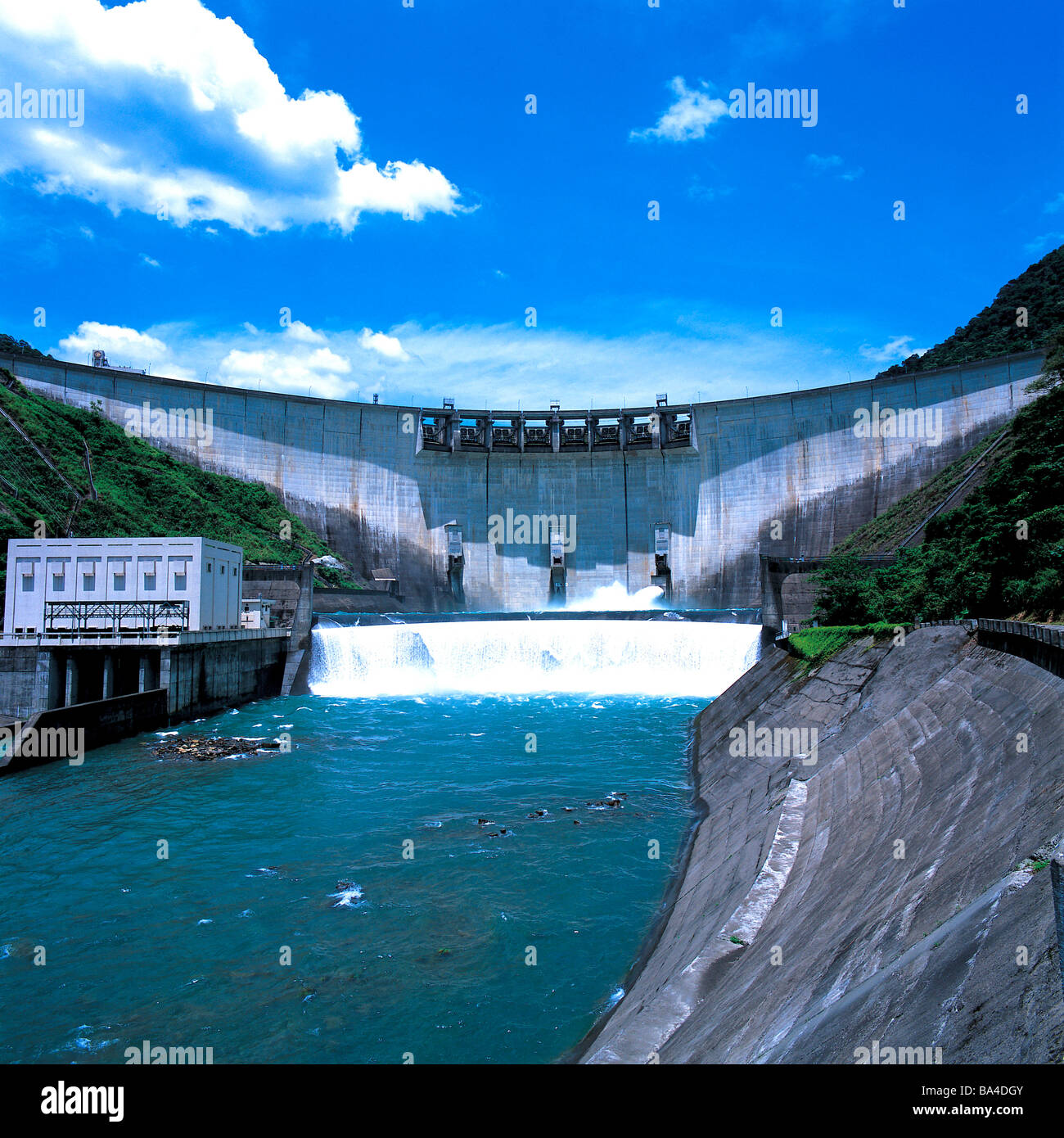 Hydroelectric power station in a rural landscape Stock Photo - Alamy