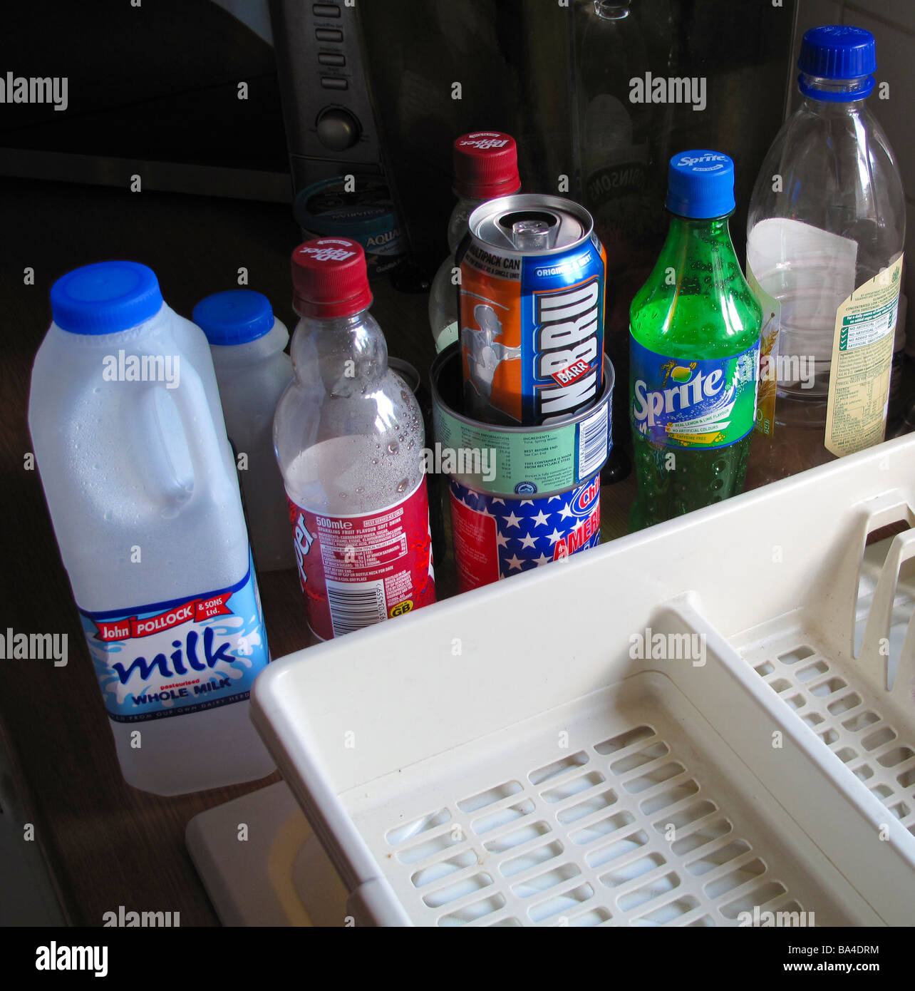 Recycled plastic milk bottles hi-res stock photography and images - Alamy