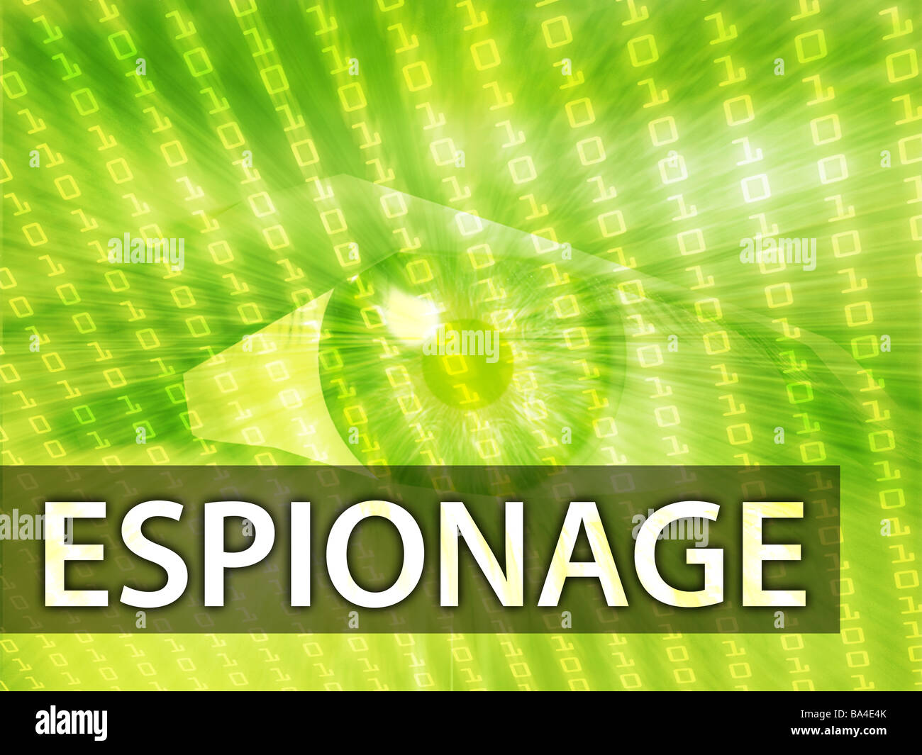 Espionage illustration eye over digital data information Stock Photo ...