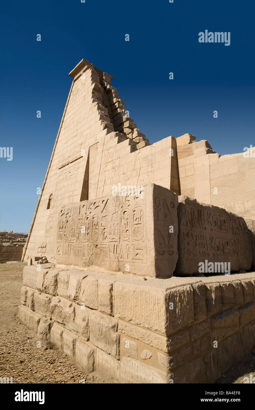 The pylon on the north-south axis originally containing the Akhenaten ...