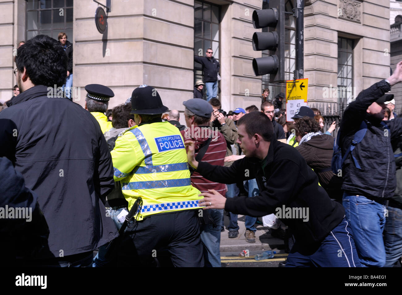 G20 protests London - 1st of April 2009 Stock Photo - Alamy