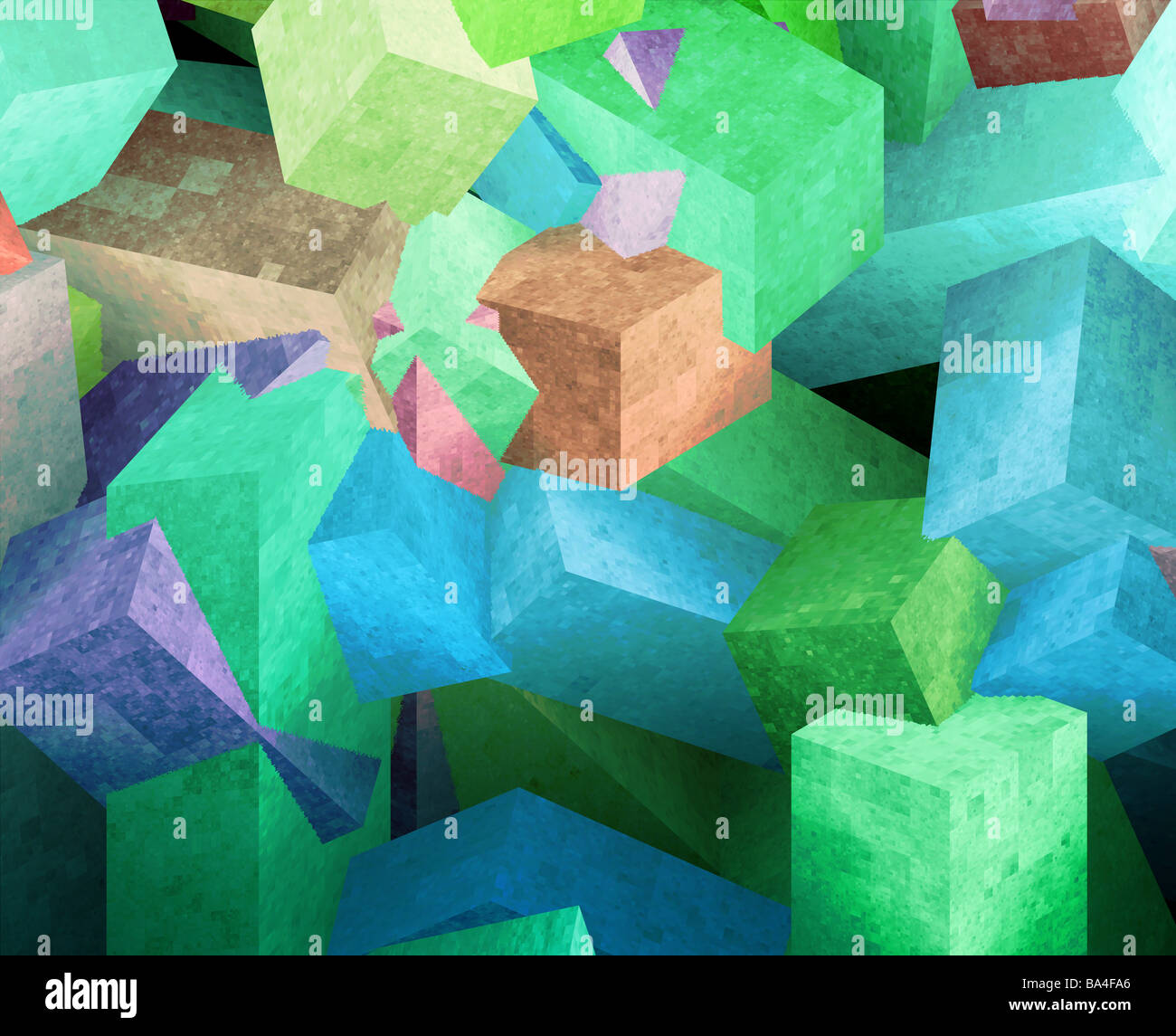 Crystal 3d cubes abstract background design illustration Stock Photo ...