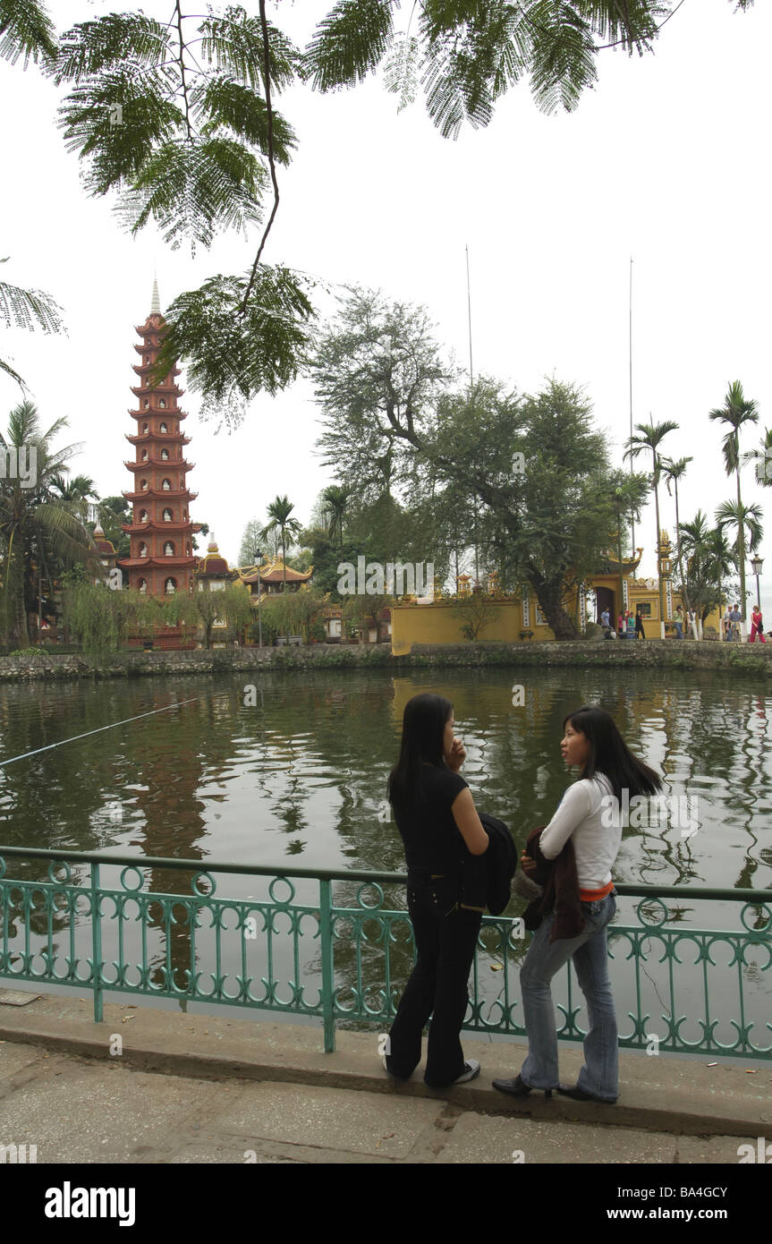 Vietnam Hanoi models riverside women conversation background no release ...