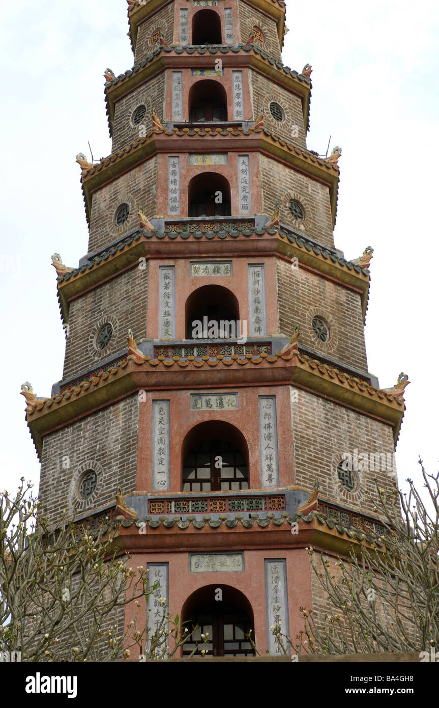 Vietnam Hue Thien-Mu-Pagode broached Asia southeast-Asia city sight ...