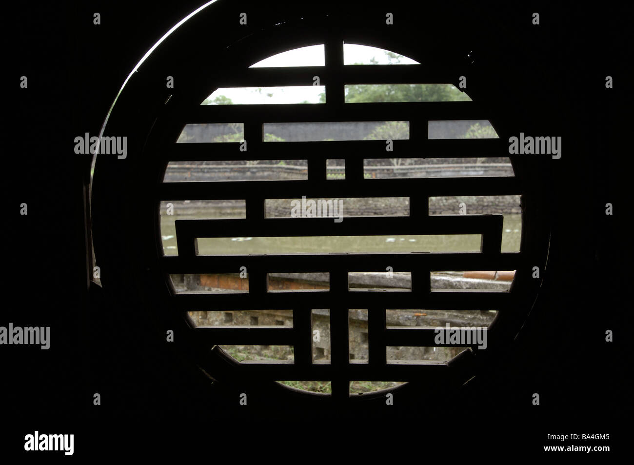 Vietnam Hue grave of doing Duc windows detail Asia southeast-Asia city ...