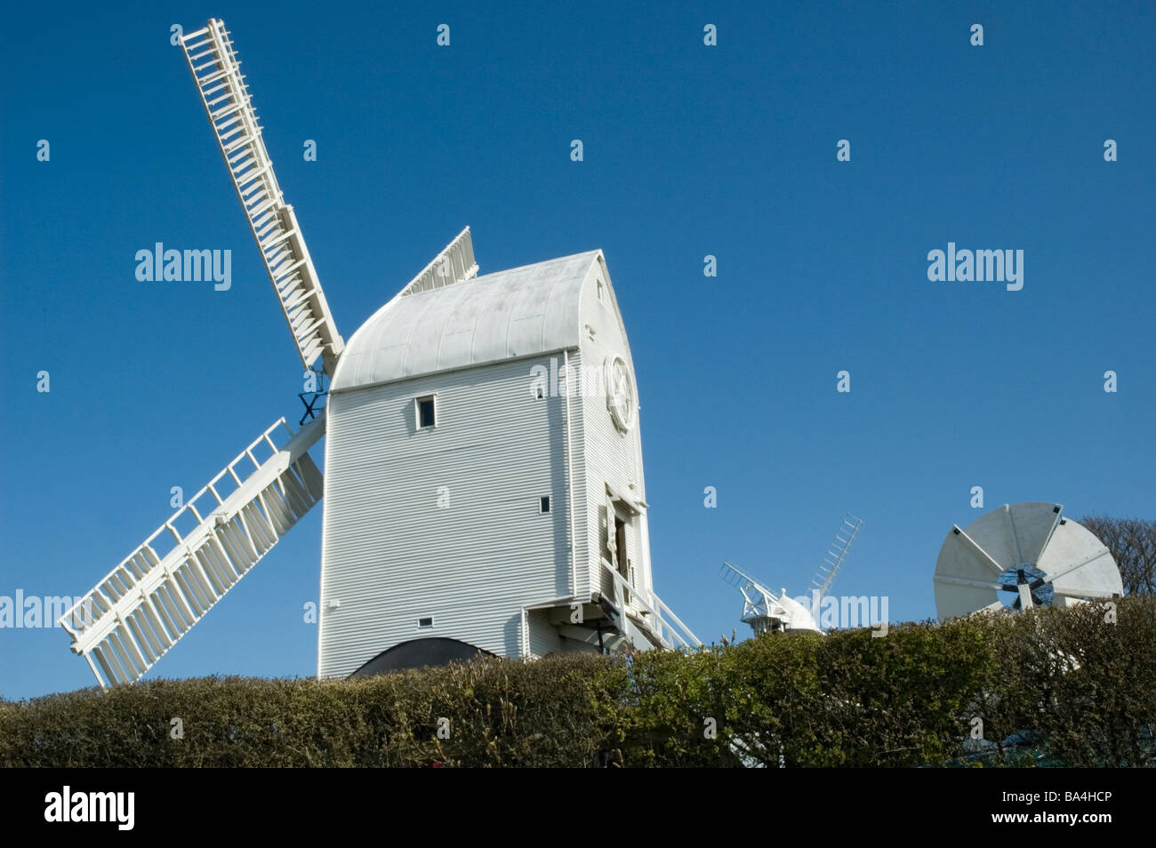 Jack and Jill windmills, South Downs, West Sussex, England Stock Photo ...