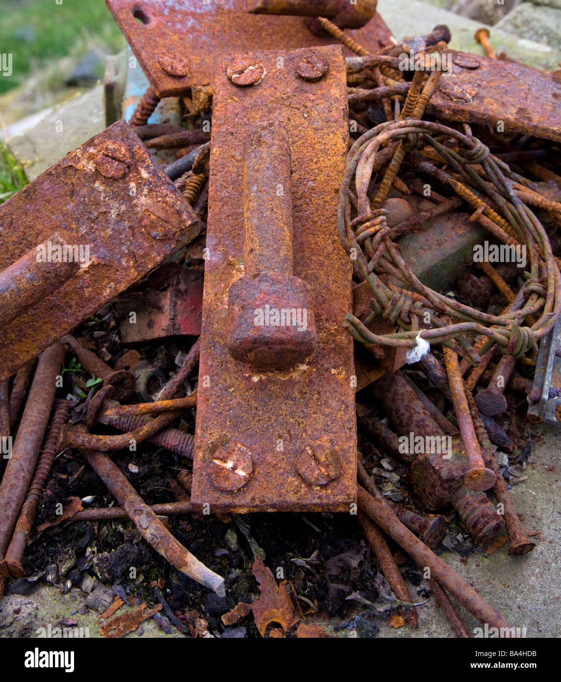 rusting scrap metal Stock Photo - Alamy