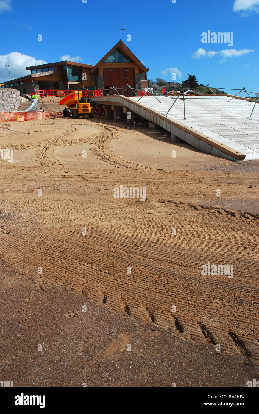 Exmouth's new lifeboat station in construction, Devon 2009 Stock Photo ...