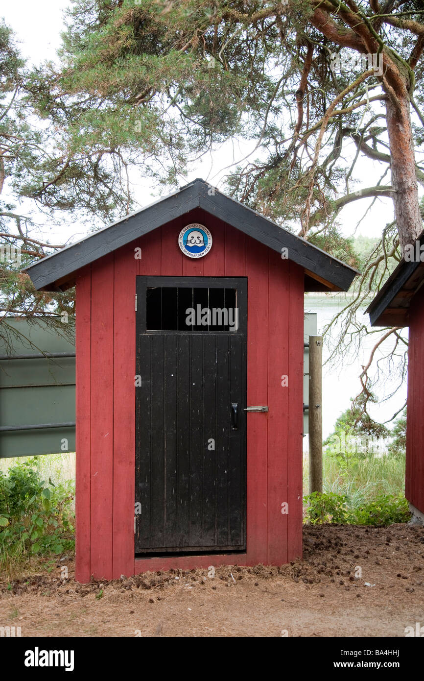 Ecological toilet in the archipelago Stock Photo - Alamy