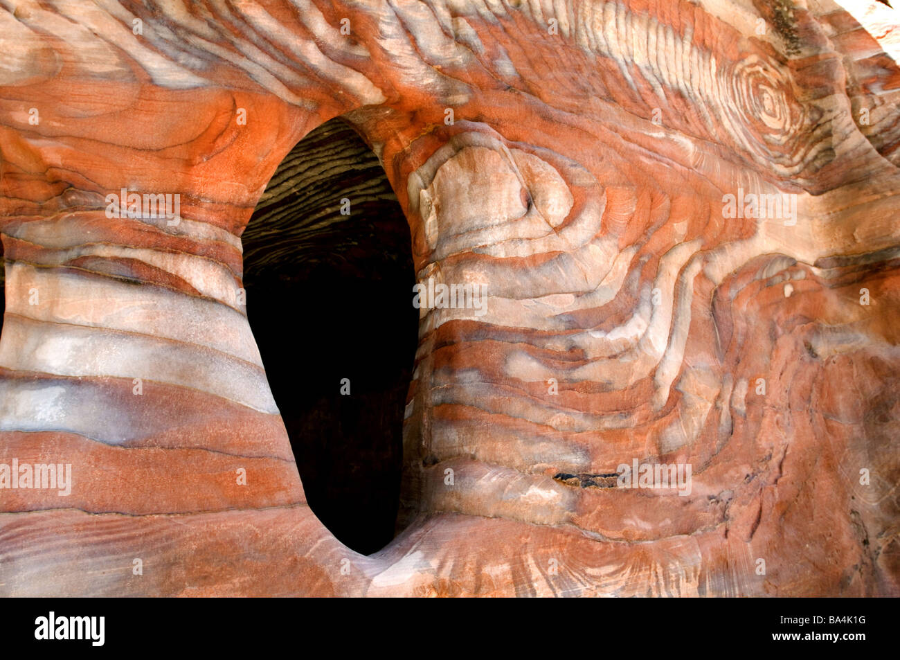 Jordan Petra rock-cave detail Near east East-Jordan-country sight ...