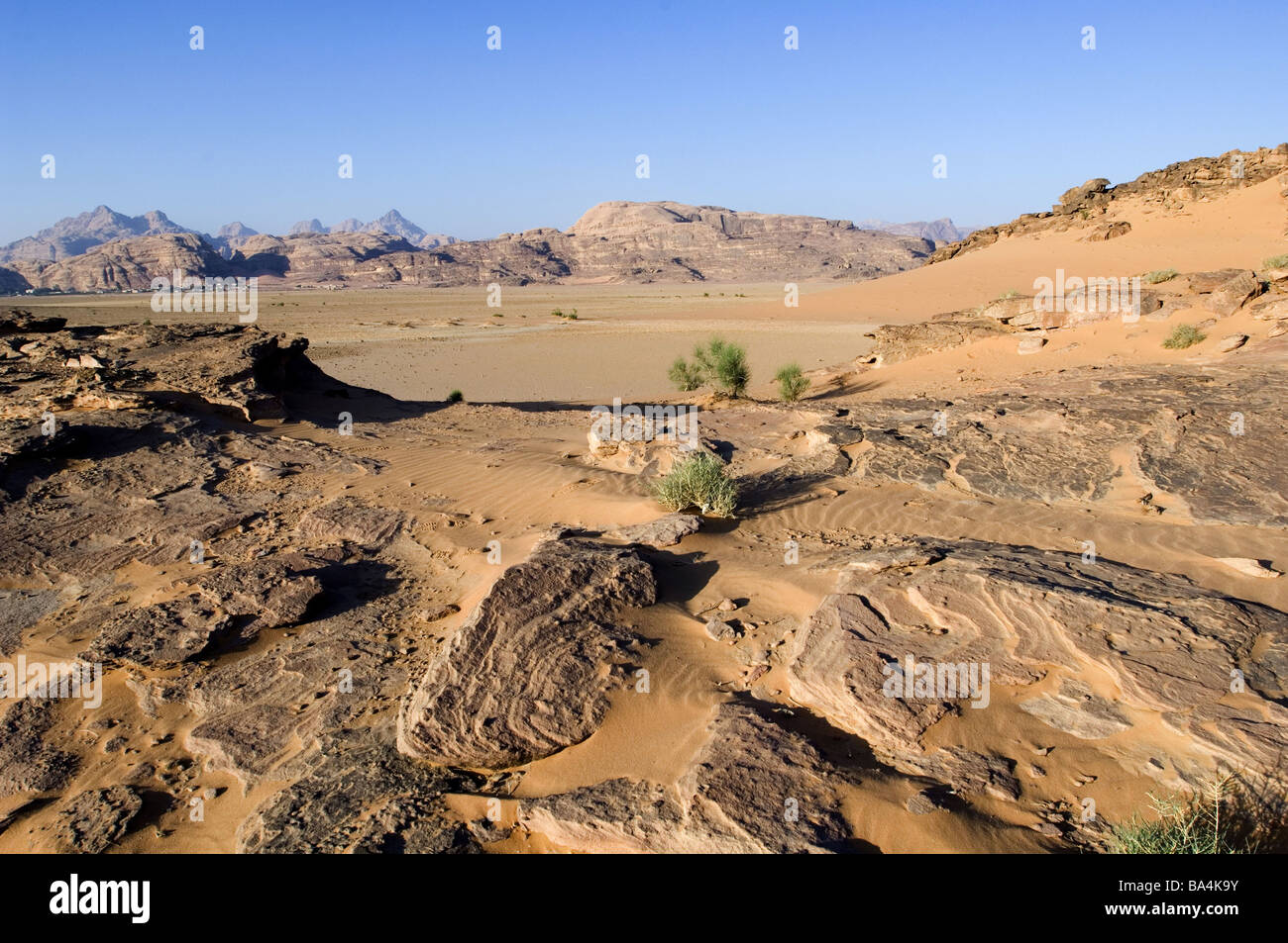 Jordan Wadi rum rocks desert Near east desert-valley valley landscape ...
