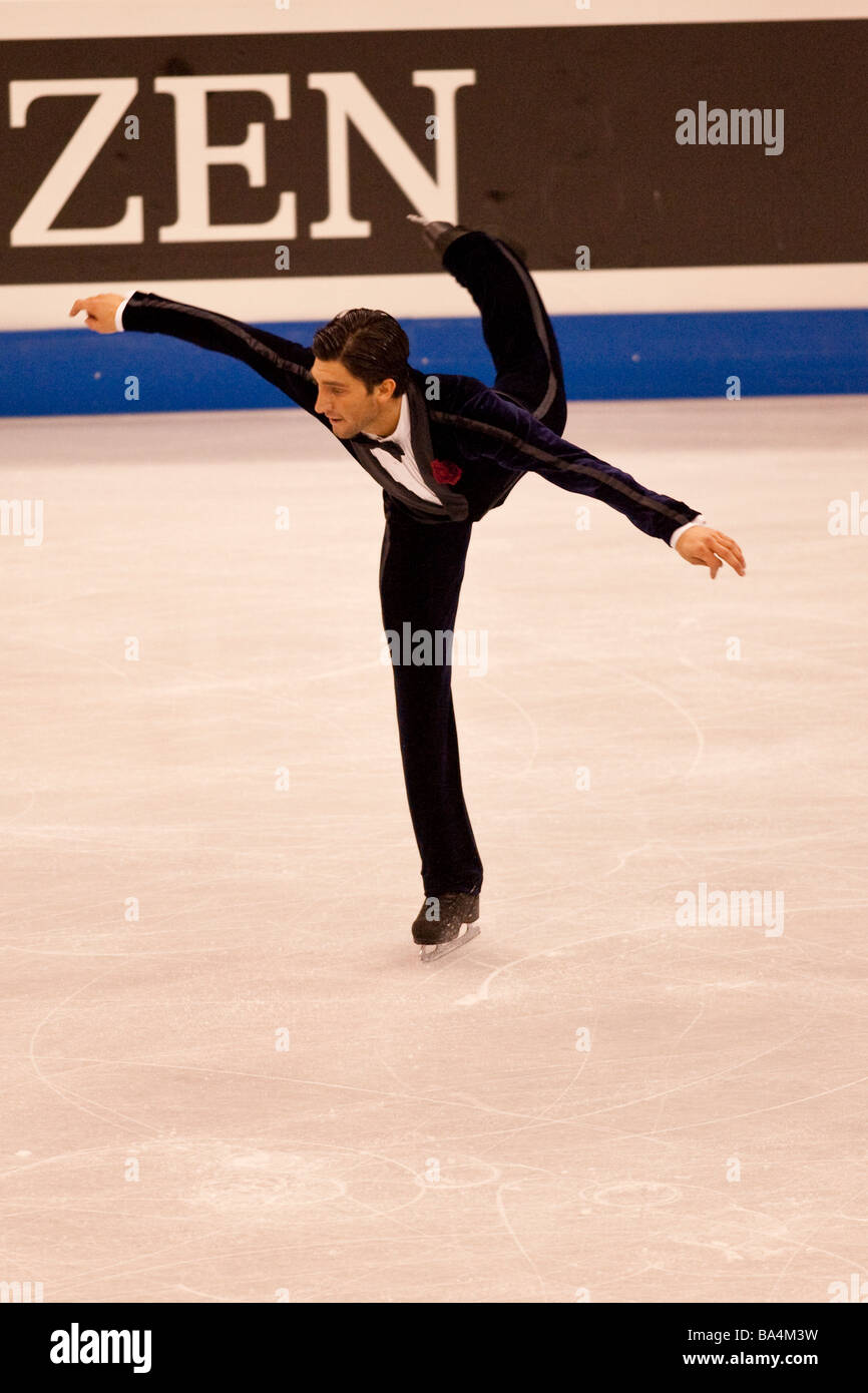 Evan Lysacek USA competing in the Men Free at the 2009 World Figure ...