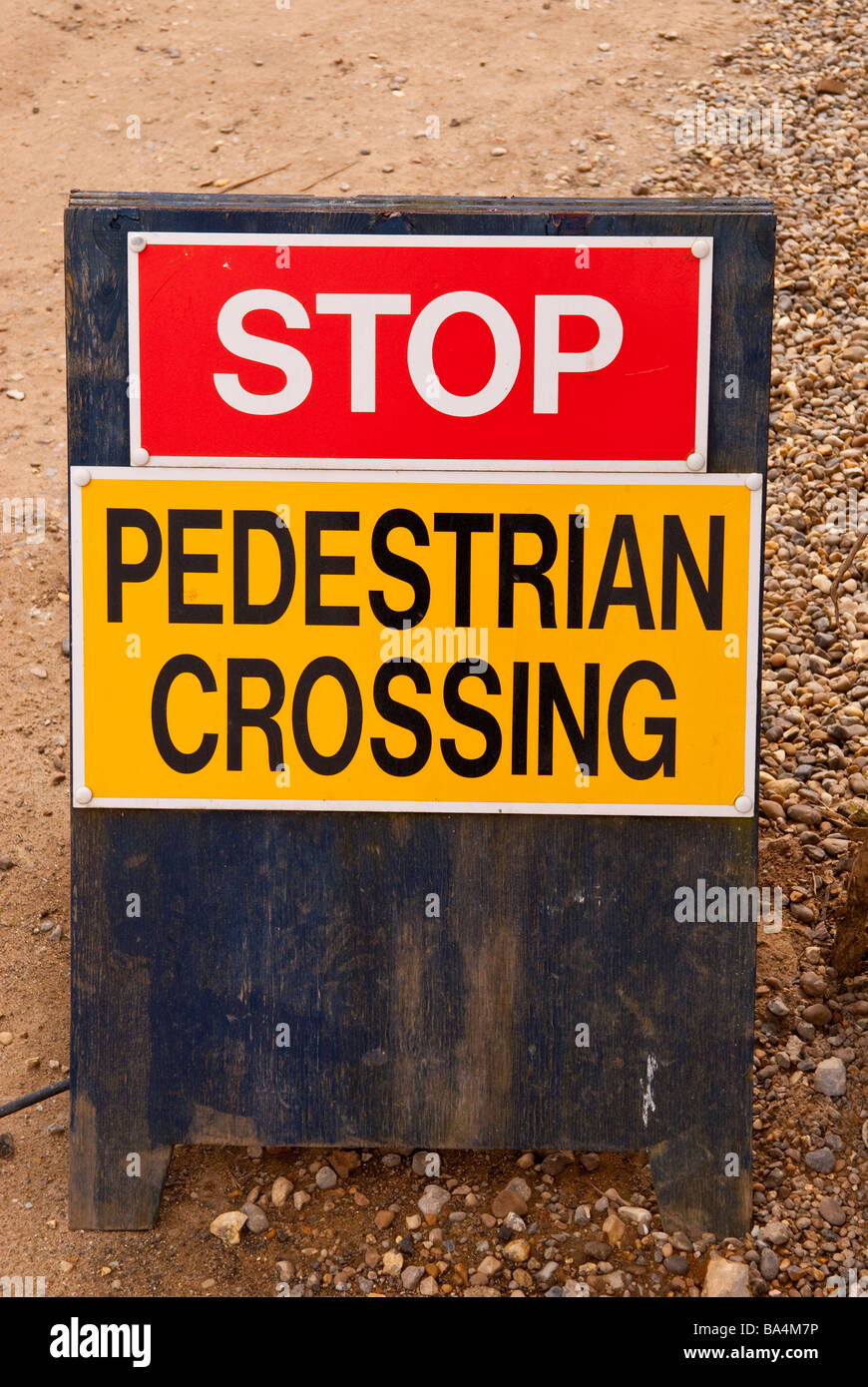 Stop pedestrian crossing sign Stock Photo - Alamy