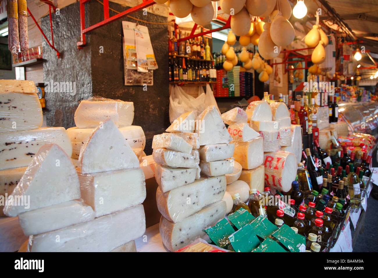 Catania, Sicily, Italy, market, cheese Stock Photo - Alamy