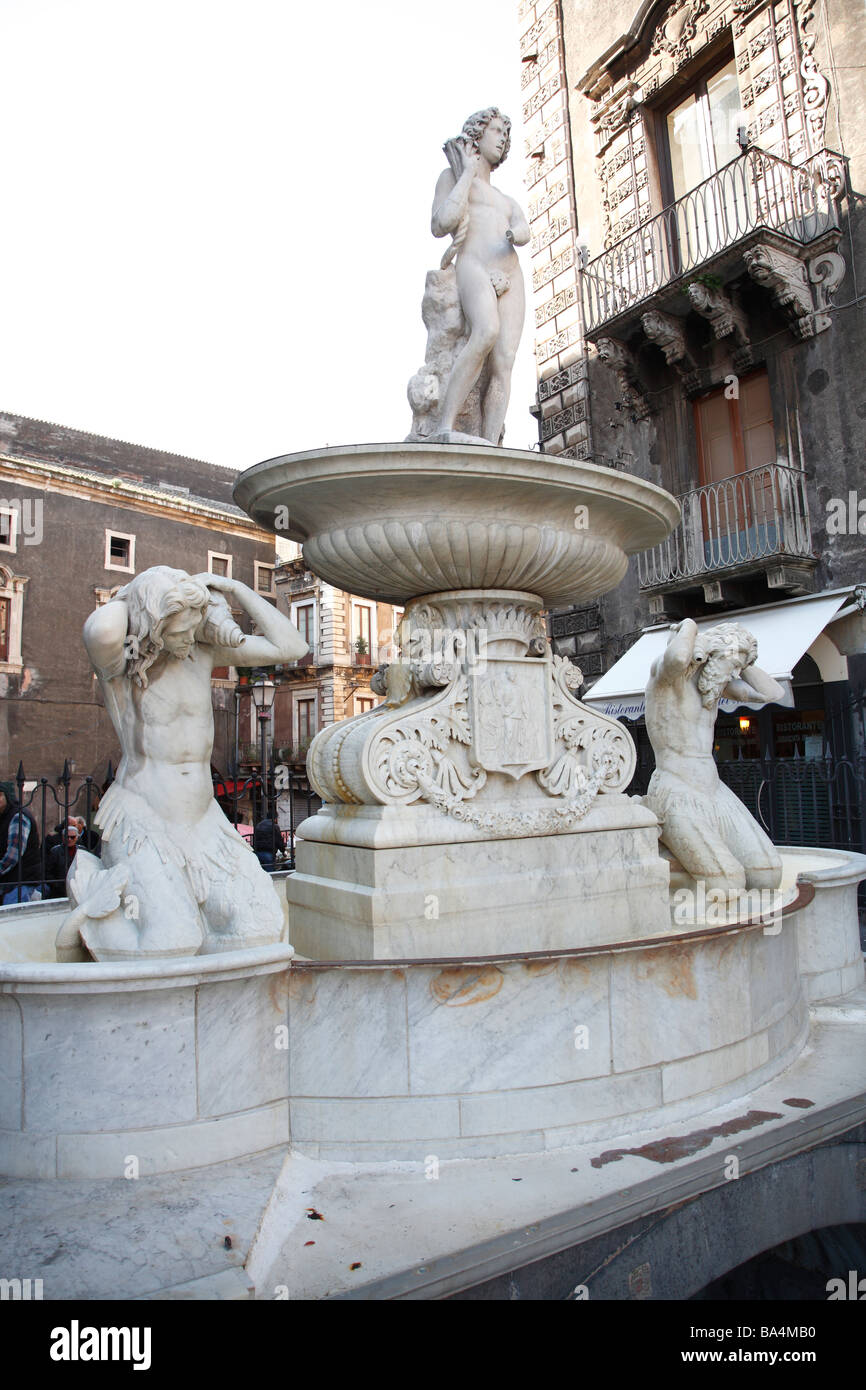 Fontana dell Amenano, fountain, Catania, Sicily, Italy Stock Photo - Alamy