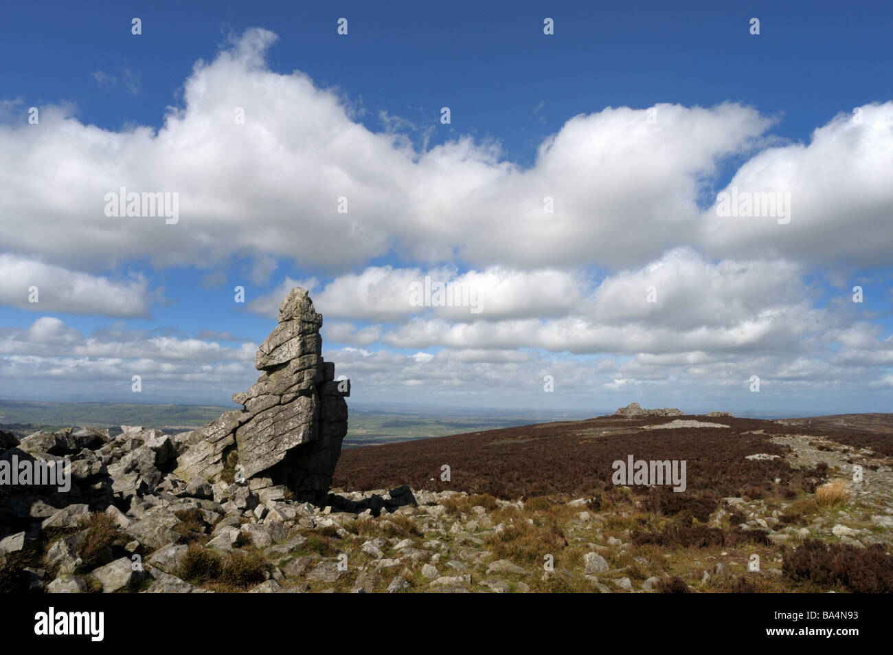 Rock formation on the Stiperstones hills, Shropshire Stock Photo - Alamy