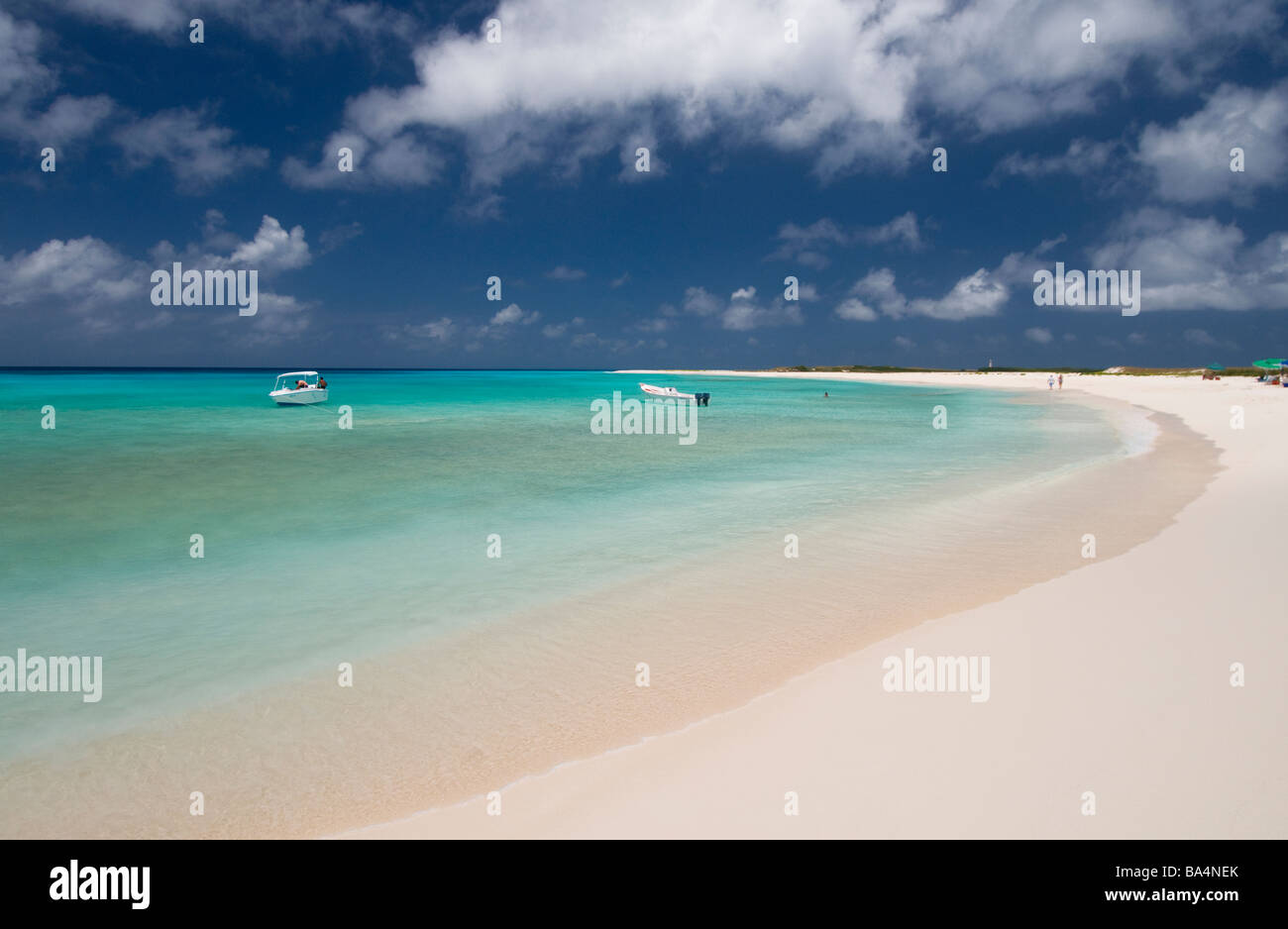 beautiful white sand beach Cayo De Agua Los Roques Venezuela South ...