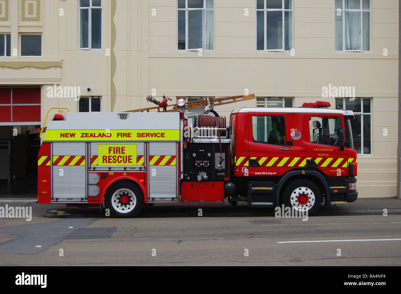 New Zealand Fire Truck Stock Photo - Alamy