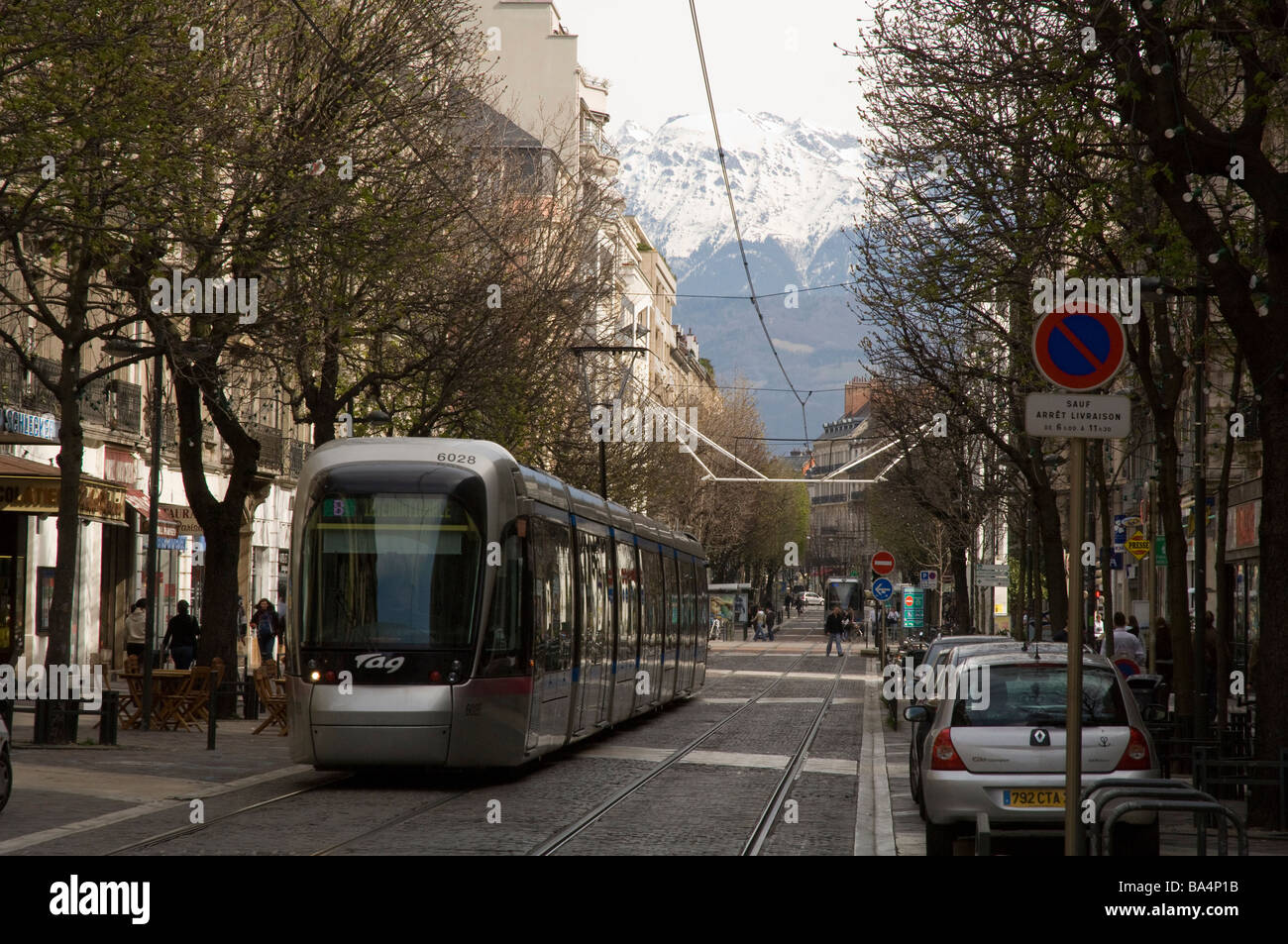 Electric tram Grenoble France Europe Stock Photo - Alamy