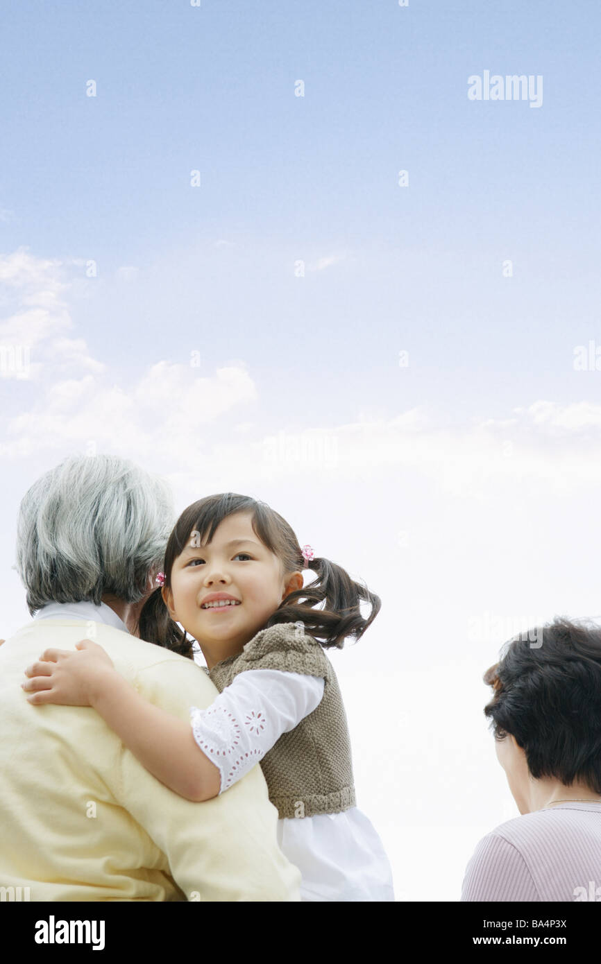 Girl and grandfather and rear view hi-res stock photography and images ...