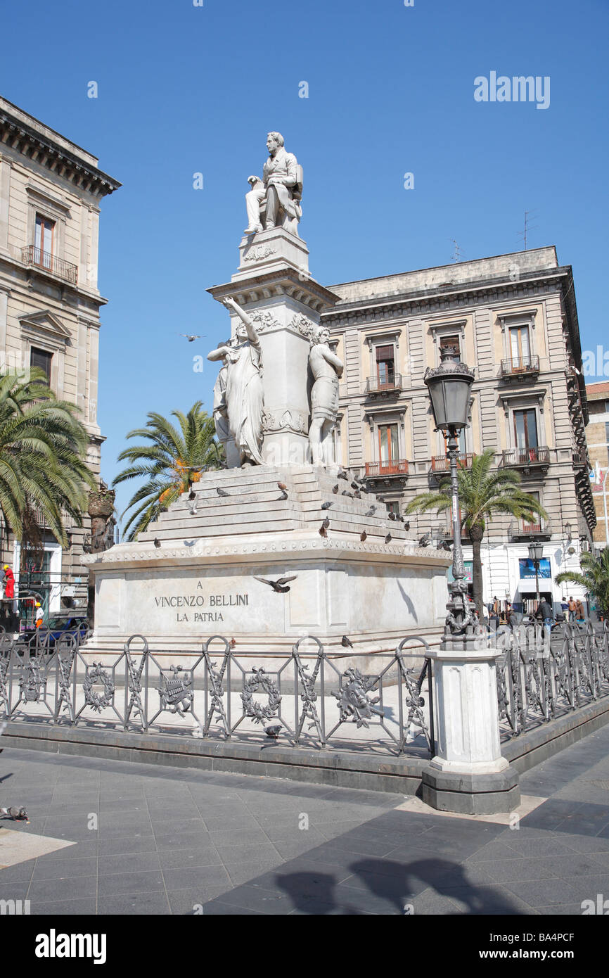 Monument of Bellini, Catania, Sicily, Italy Stock Photo - Alamy