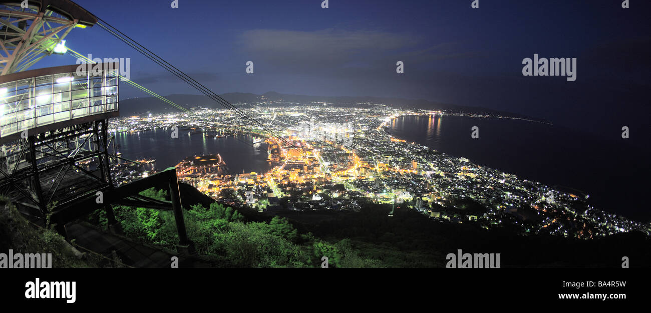 Night View of Hakodate Street, Hokkaido Stock Photo - Alamy